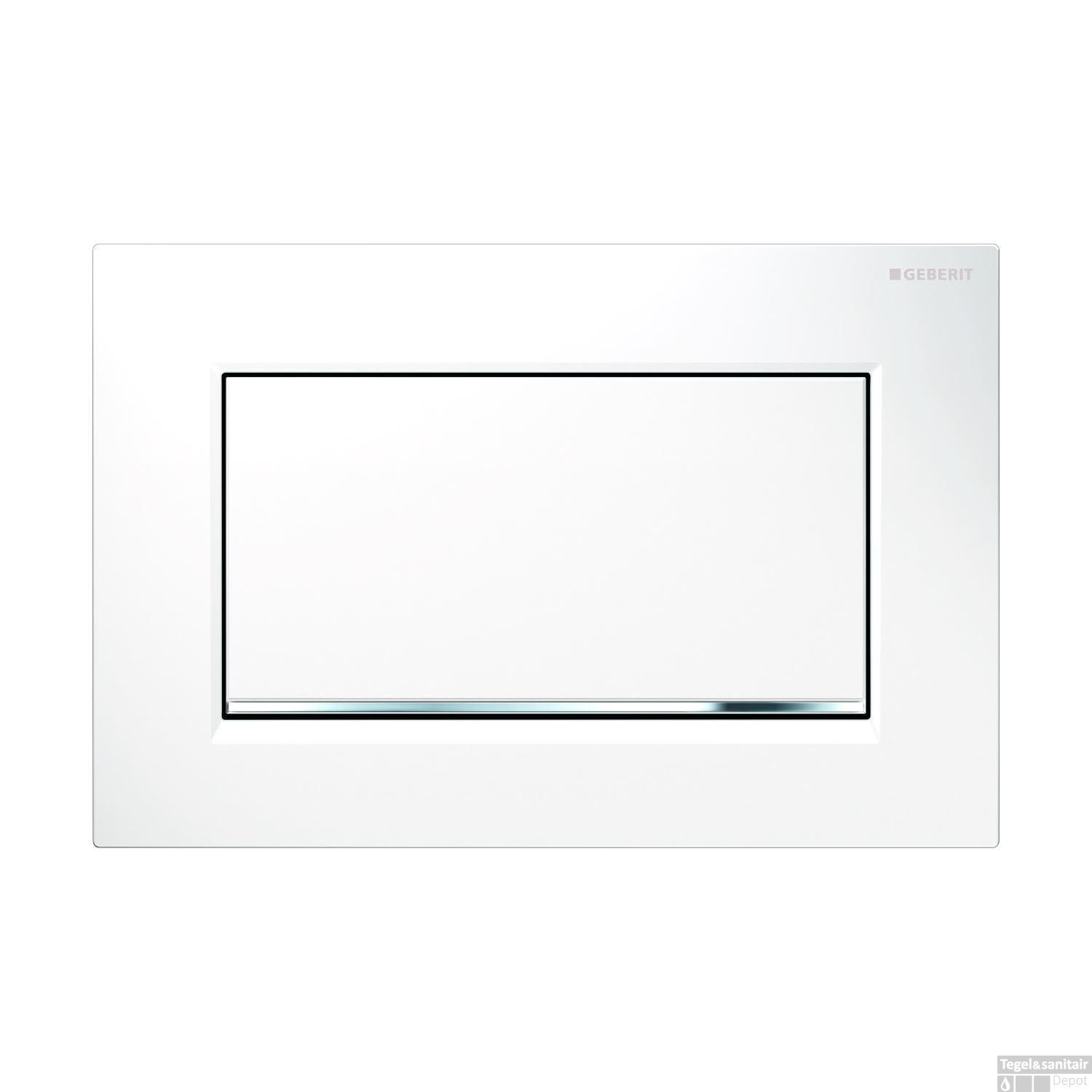 Drukplaat Geberit Sigma 10 Square SF Wit