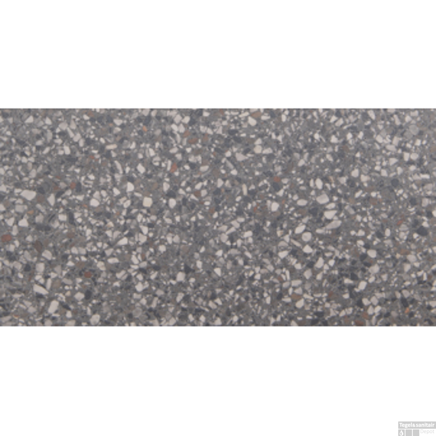 Vloer- en Wandtegel vtwonen Terrazzo 60x120 cm Mat Lead Flakes ...